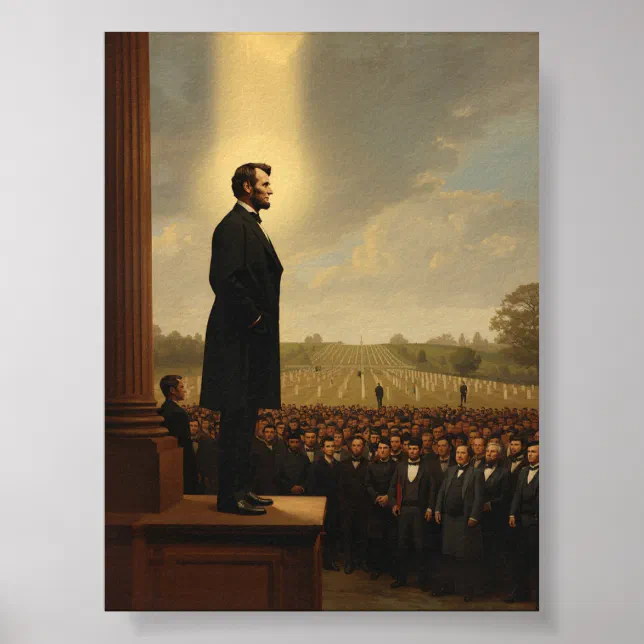 Abraham Lincoln Delivering the Gettysburg Address Poster | Zazzle