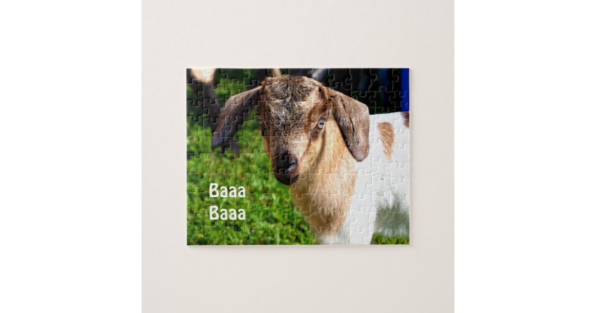 Adorable Baby Goat Jigsaw Puzzle | Zazzle