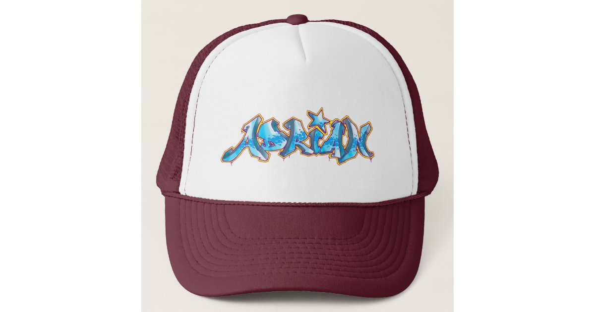 ADRIAN Graffiti Name - Trucker Hat | Zazzle