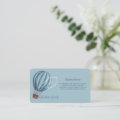 Adventure Awaits Blue Hot Air Balloon Baby Shower Enclosure Card | Zazzle
