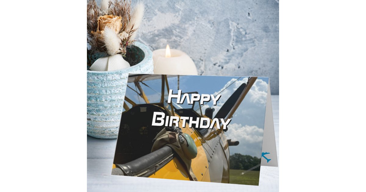Aeroplane cockpit, Cool Aviation Pilot Birthday Card | Zazzle