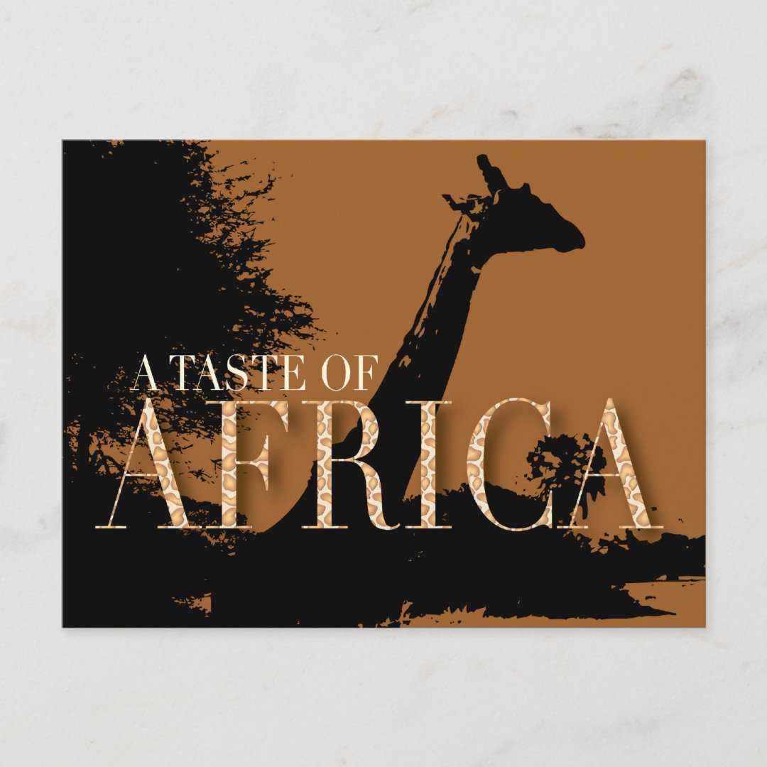 African Themed Party Invitation Postcard | Zazzle