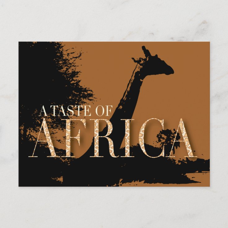 African Themed Party Invitation Postcard | Zazzle
