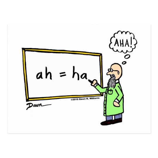 Aha! Cartoon Postcard | Zazzle.com.au
