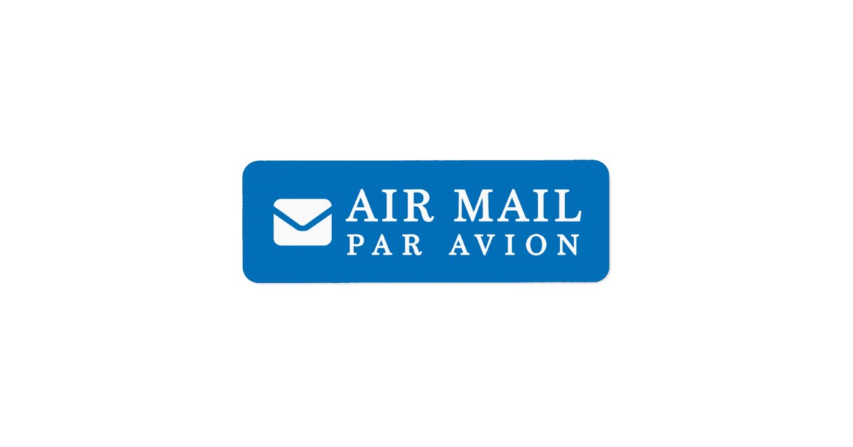AIR MAIL PAR AVION 手紙 エアメールシール mail letter ラベル Return Address Label ...