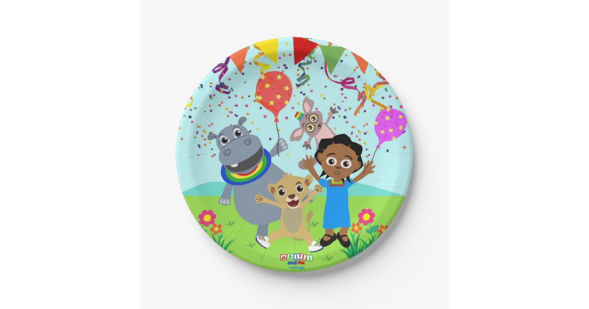 Akili & Friends Paper Plate 3 | Zazzle