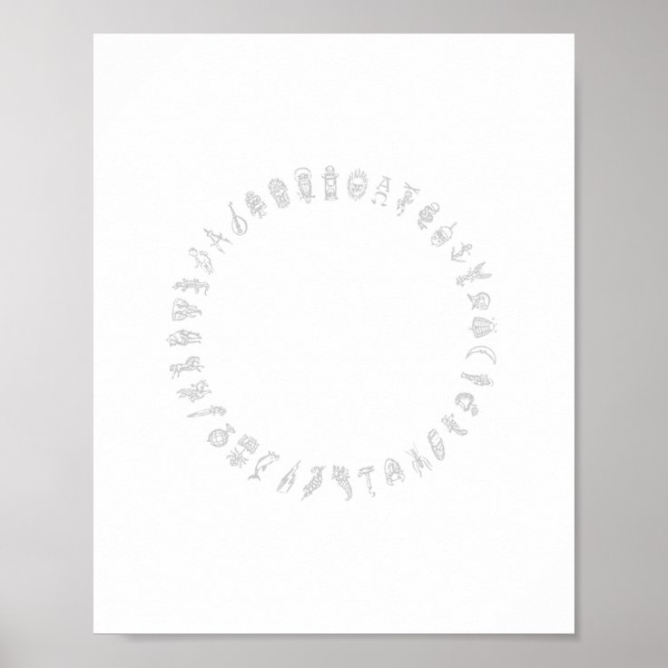 Alethiometer Symbols Golden Compass The Symbol Rea Poster | Zazzle