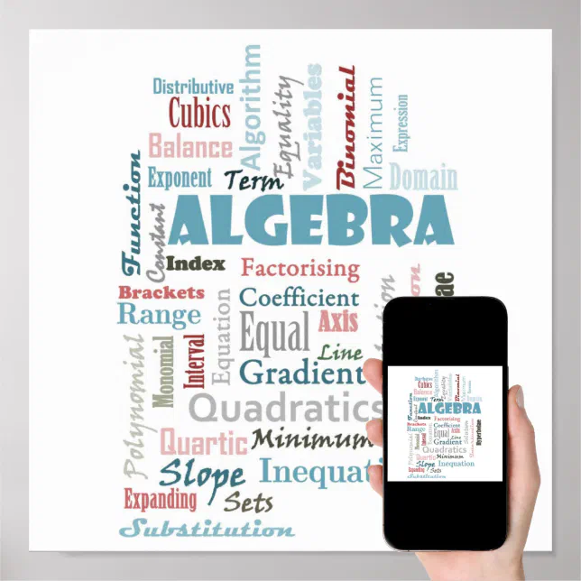 Algebra_Display Poster | Zazzle