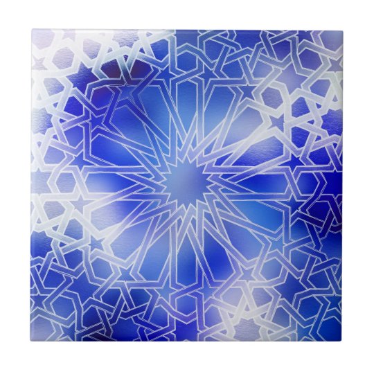 Alhambra Pattern Blue Tile | Zazzle.com.au