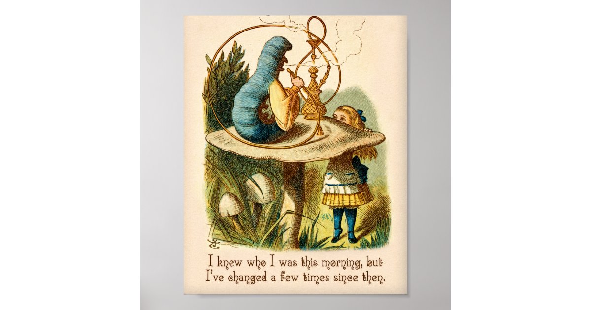 Alice in Wonderland Quote -I Knew Who I Was - Cate Poster | Zazzle