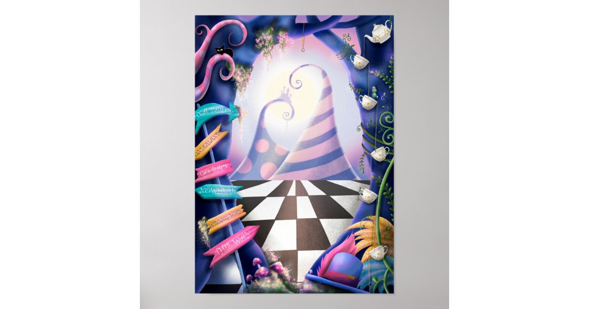 Alice in Wonderland tea party Poster | Zazzle