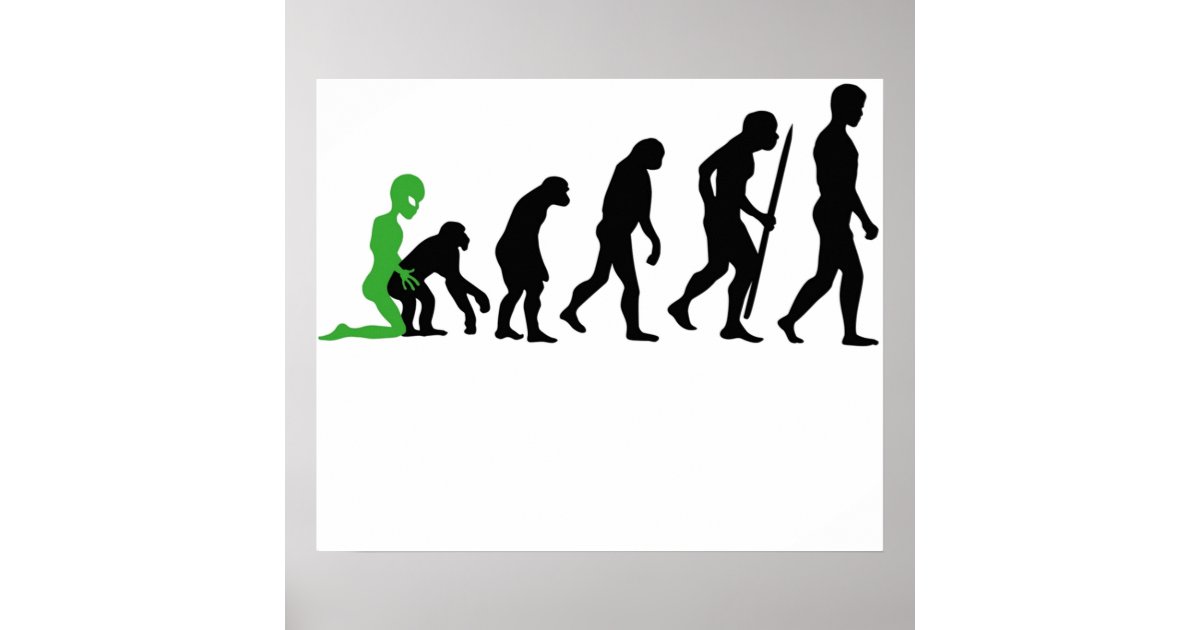 Alien Human Evolution Poster | Zazzle