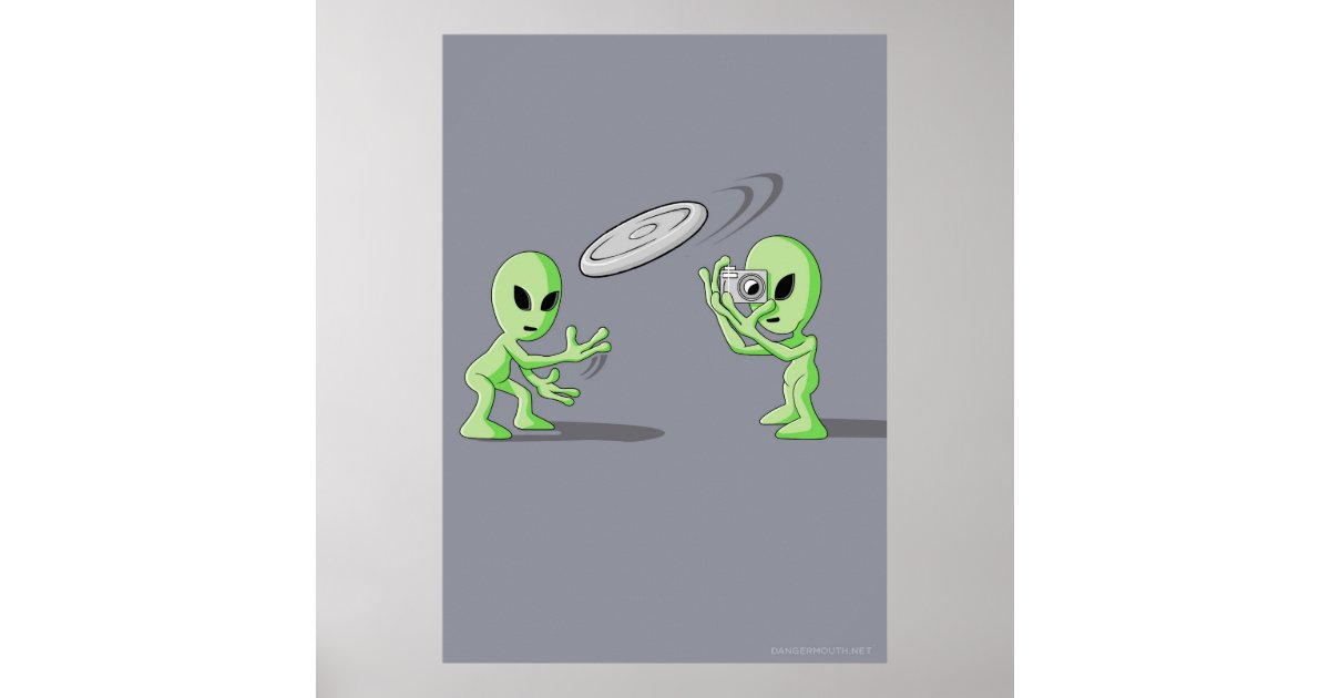 Aliens Frisbee UFO Hoax Poster | Zazzle