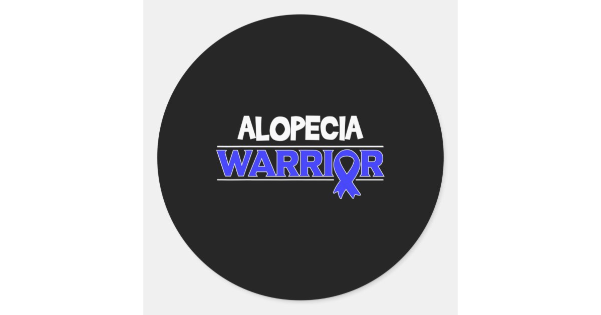 Alopecia Warrior Hair Loss Awareness Ribbon Classic Round Sticker | Zazzle