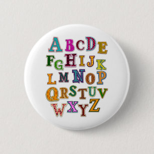 Alphabet Badges & Pins | Zazzle AU