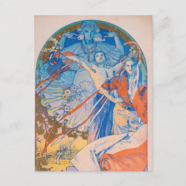 Alphonse Mucha Poster for Sokol Festival (1926) Postcard | Zazzle