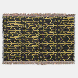 Black Art Deco Blankets - Throw, Fleece & Sherpa Blankets | Zazzle.com.au