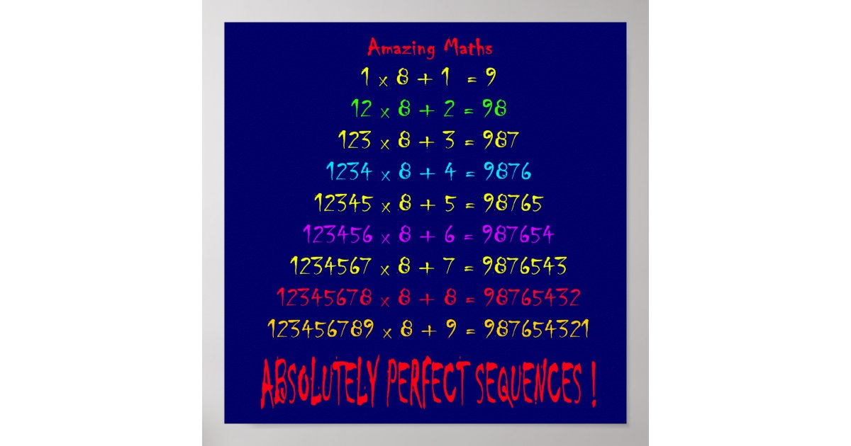 Amazing Maths Poster | Zazzle