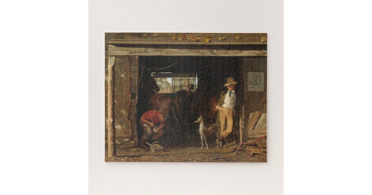 American Wild West Blacksmith and Cowboy Jigsaw Puzzle | Zazzle