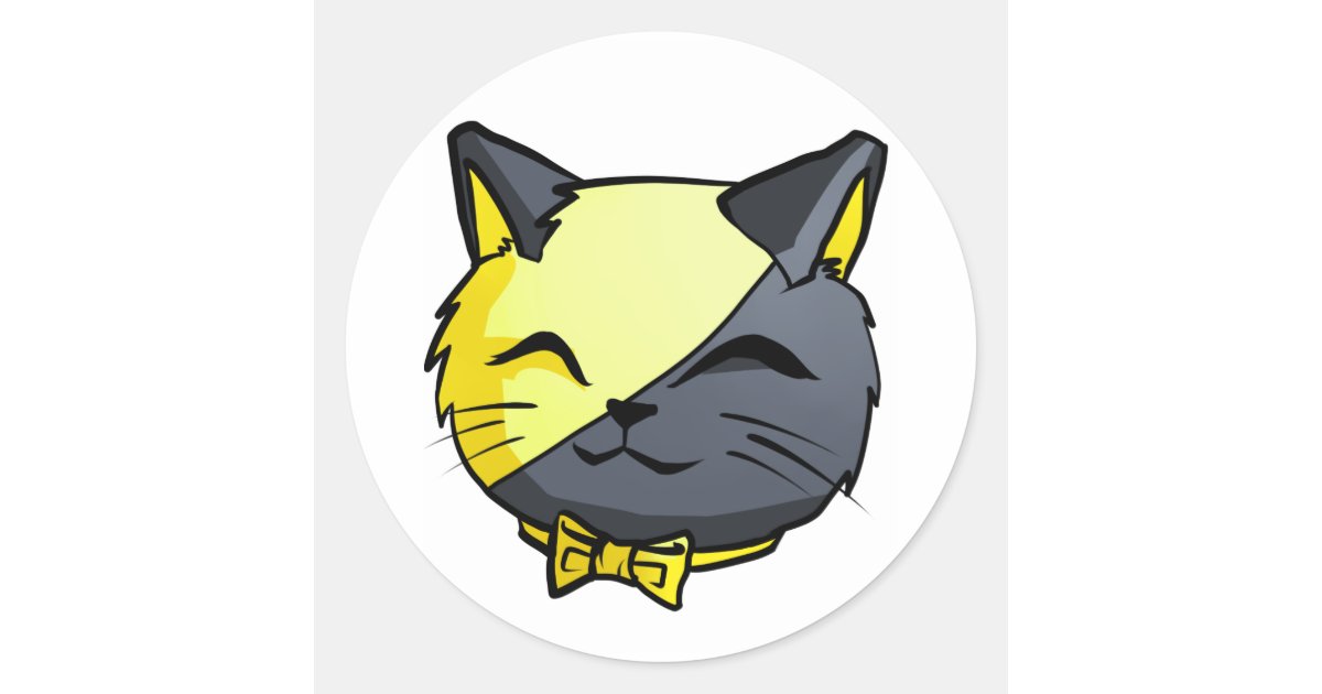 AnarKitty Chibi Anarchyball Cat Sticker - AnCap | Zazzle