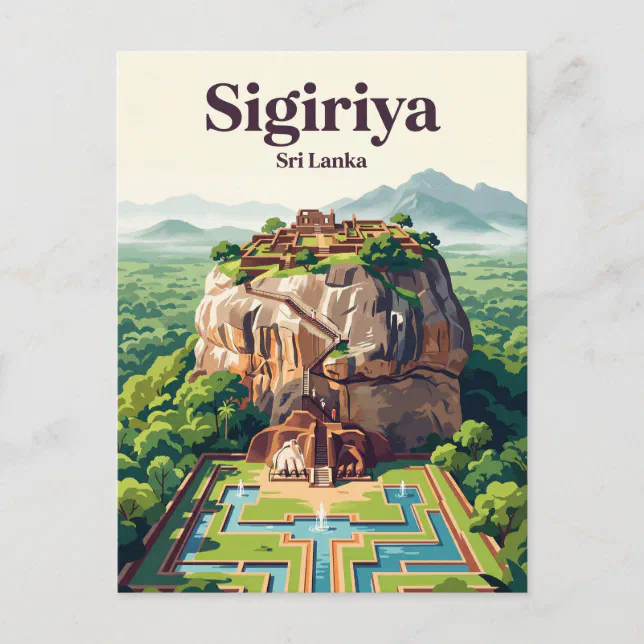 Ancient City of Sigiriya Sri Lanka Postcard | Zazzle