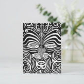 Ancient Maori Moko tribal tattoo design. Postcard | Zazzle