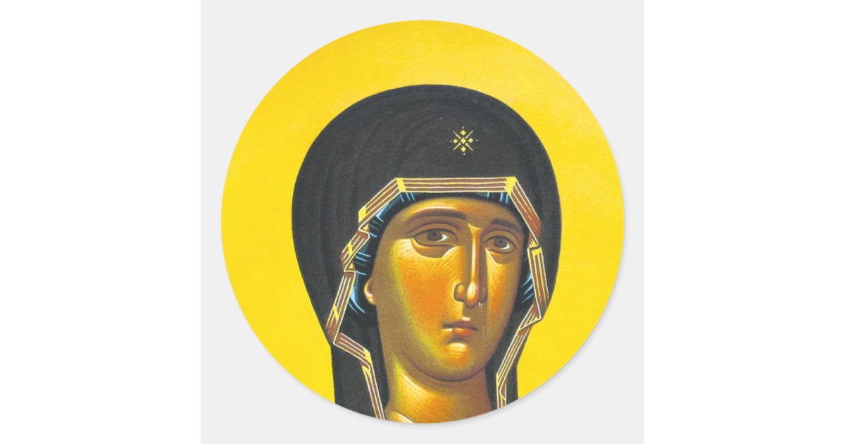 Ancient Orthodox icon Classic Round Sticker | Zazzle