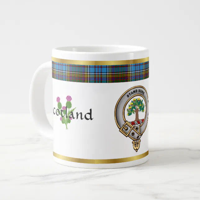 Anderson Clan Badge Tartan & Motto Large Coffee Mug | Zazzle