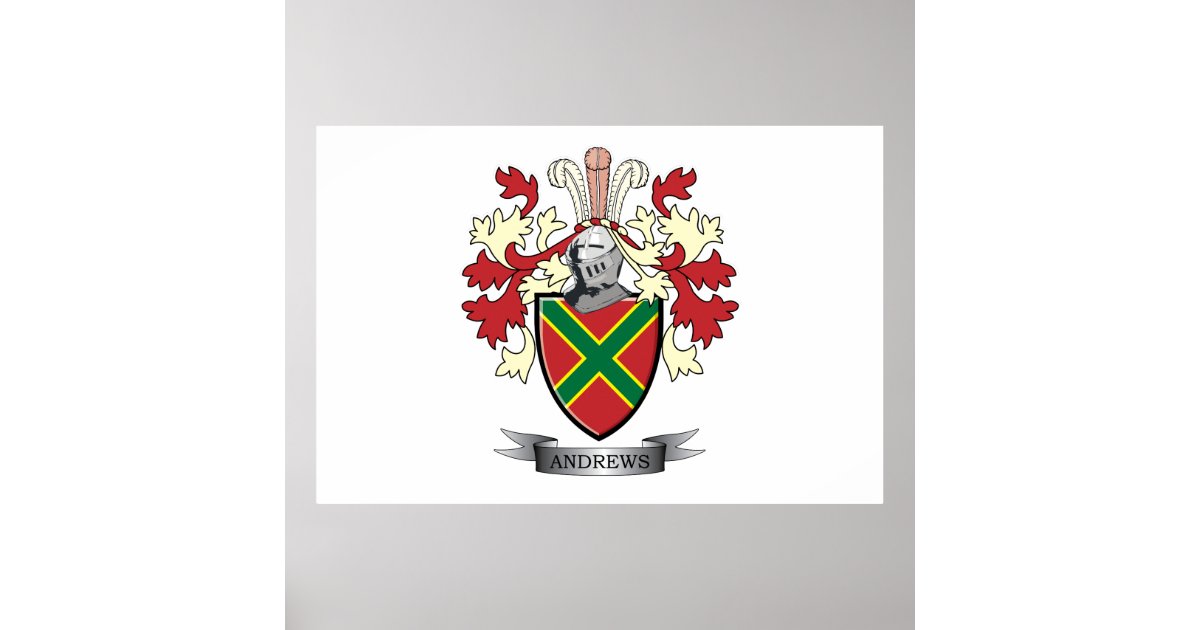 Andrews Family Crest Coat of Arms Poster | Zazzle