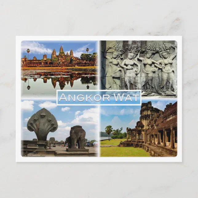 ANGKOR WAT - Cambodia - Awatdevatasuppeleve - Naga Postcard | Zazzle