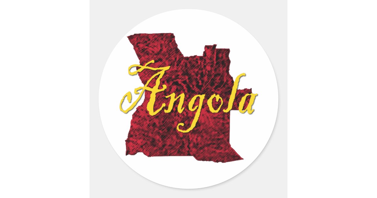 Angola Classic Round Sticker | Zazzle