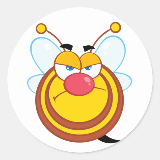 Angry Honey Bee Stickers | Zazzle.com.au