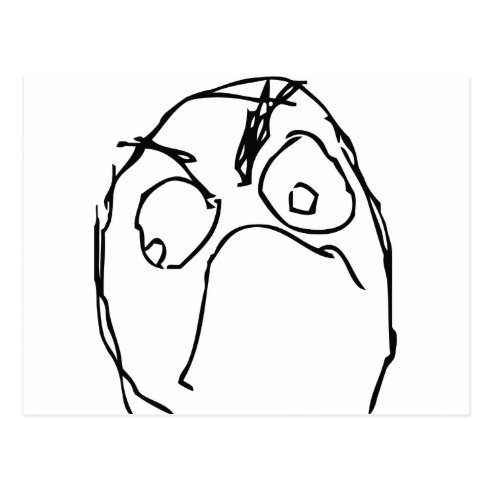 Angry No Meme Face Postcards | Zazzle AU