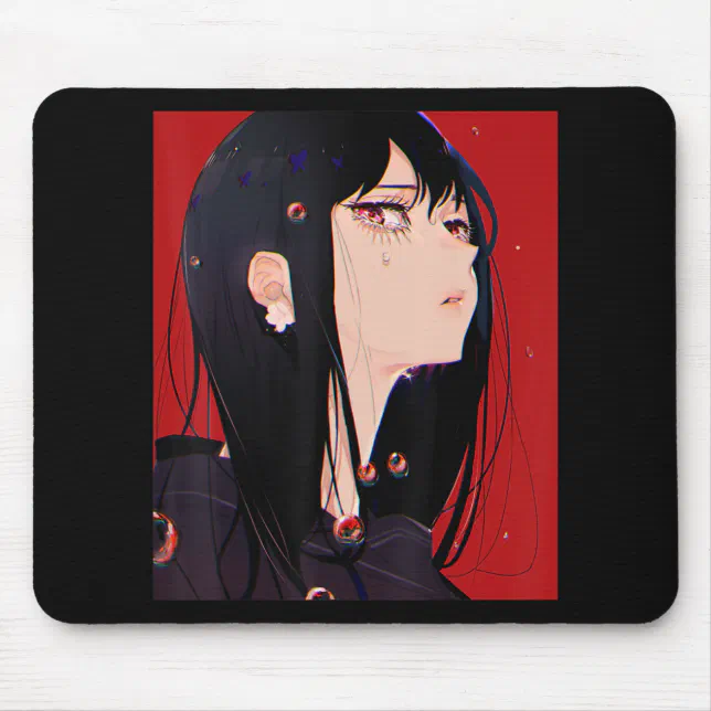 Anime Girl Kawaii Waifu Aesthetic Japanese Manga O Mouse Pad | Zazzle