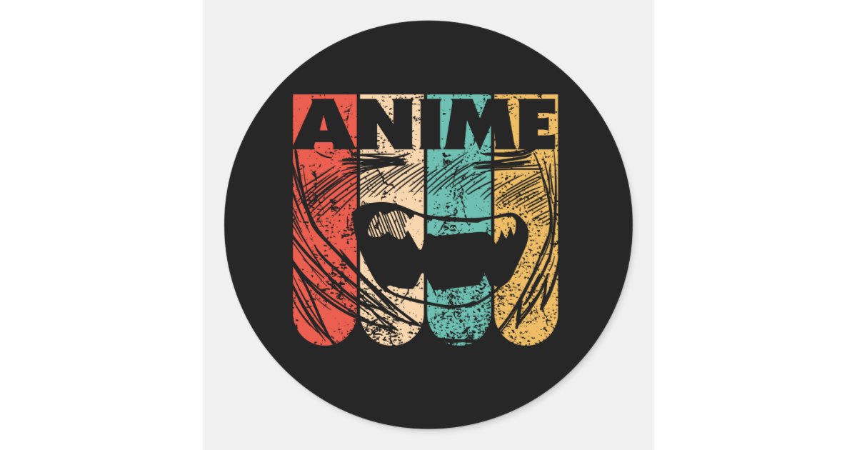 Anime Manga Kawaii Japanese Anime Manga Classic Round Sticker | Zazzle