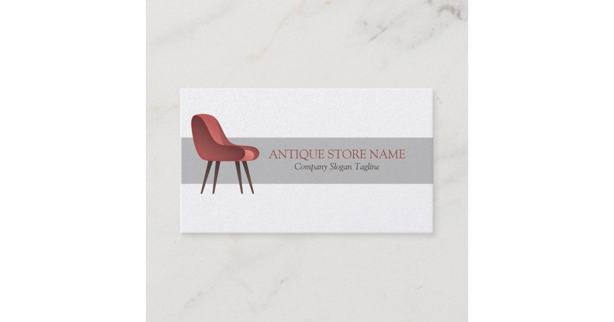 Antique chair furniture restoration business card | Zazzle
