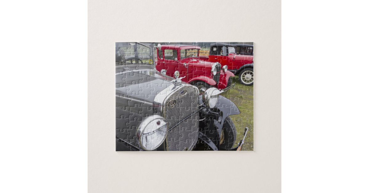 Antique Ford automobiles Jigsaw Puzzle | Zazzle