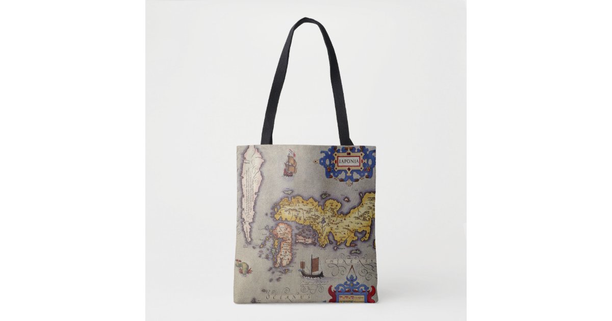 Antique Map of Japan by Mercator and Hondius Tote Bag | Zazzle