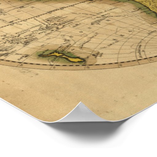 Antique Map of the World - 1795 Poster | Zazzle