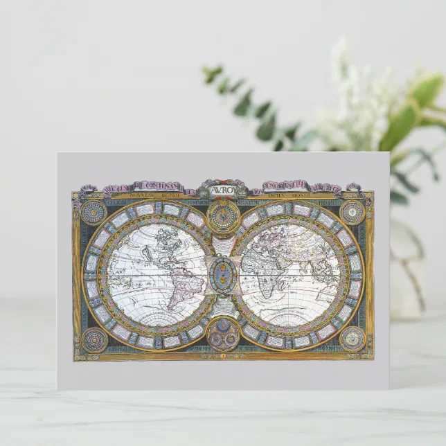 Antique Old World Map by Claude Auguste Berey | Zazzle