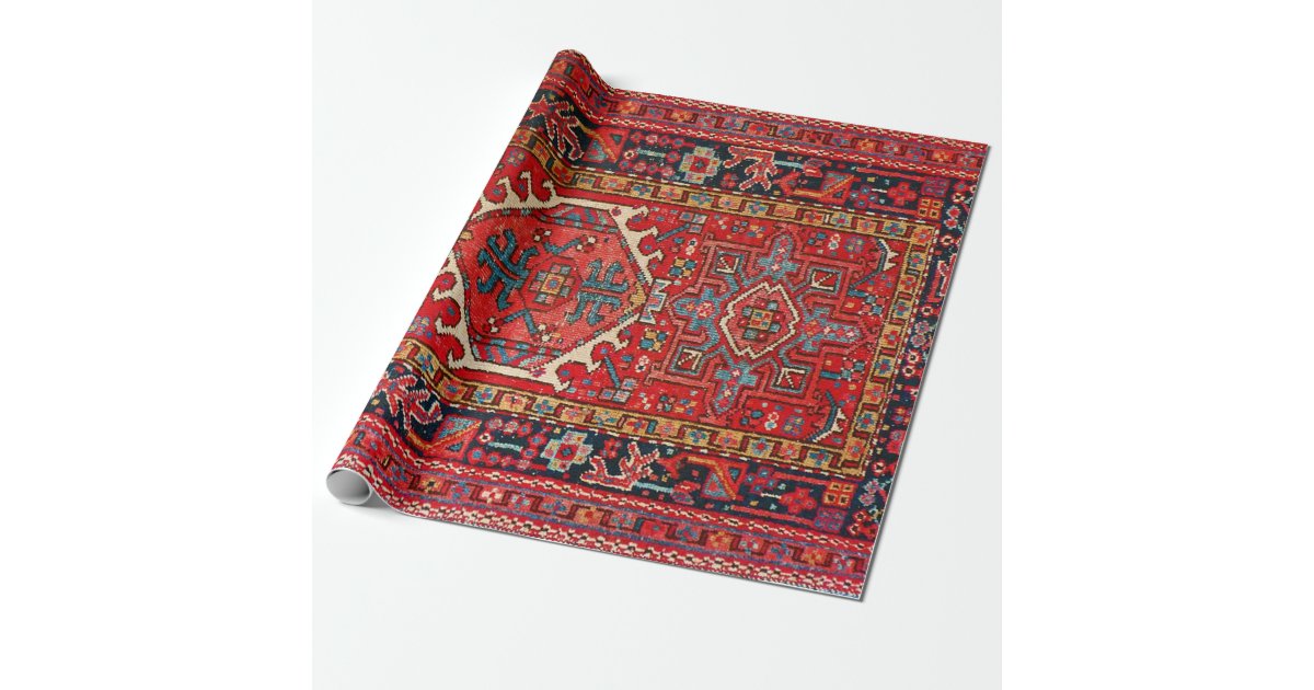 Antique Oriental Turkish Persian Carpet Wrapping Paper | Zazzle