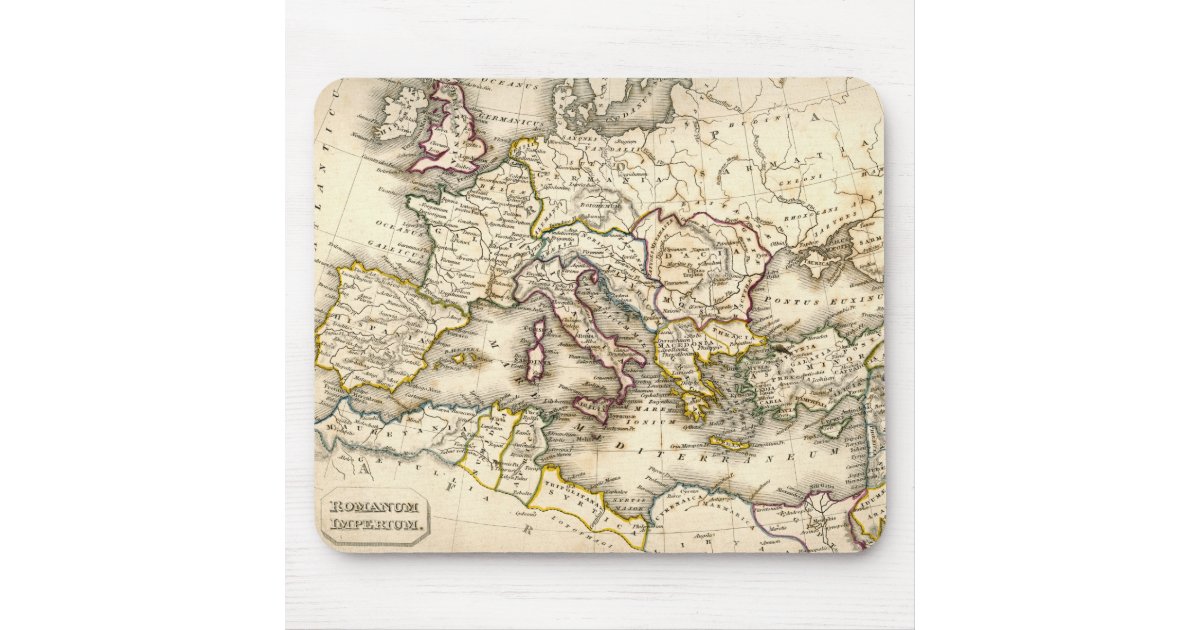 Antquie Map of Ancient Roman Mouse Pad | Zazzle