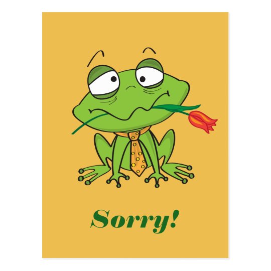 Apologising frog postcard | Zazzle.com.au