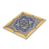 Arabic Tile Yellow Middle Eastern Blue Gold Design | Zazzle