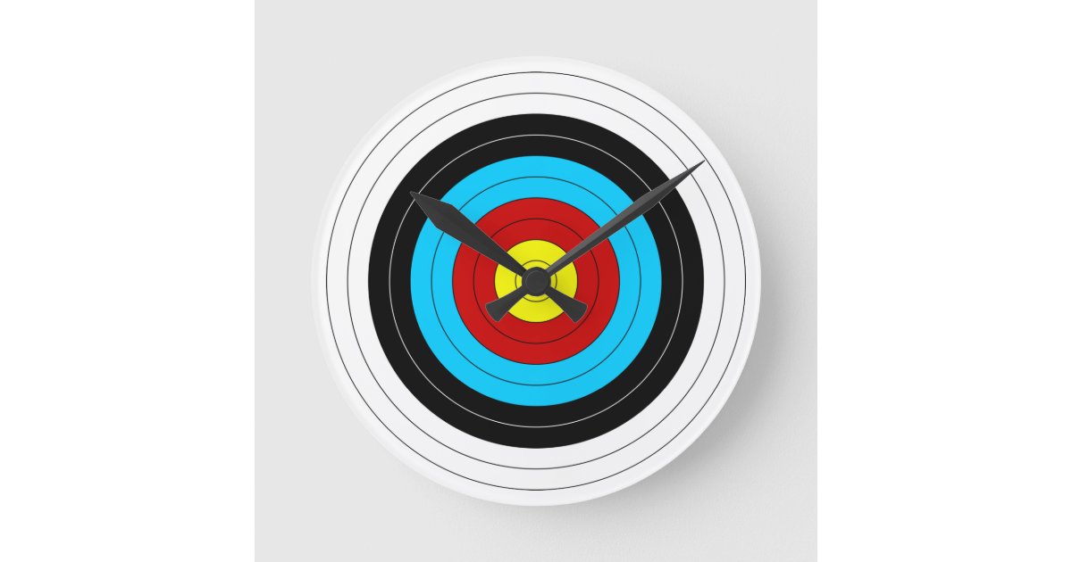 Archery Target Clock | Zazzle