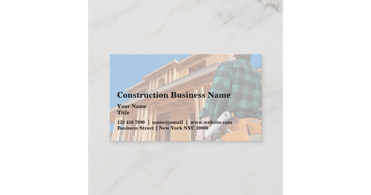 Architectural Planning Construction Theme Business Card | Zazzle