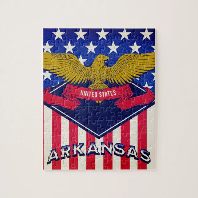 Arkansas USA Flag Jigsaw Puzzle | Zazzle
