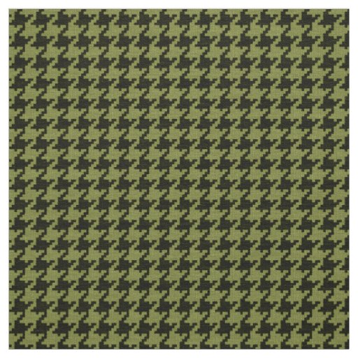 Army Green and Black Houndstooth Geometric Pattern Fabric Zazzle