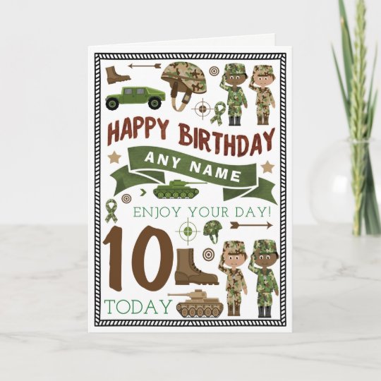 Army Soldier Personalised Birthday Card | Zazzle.com.au
