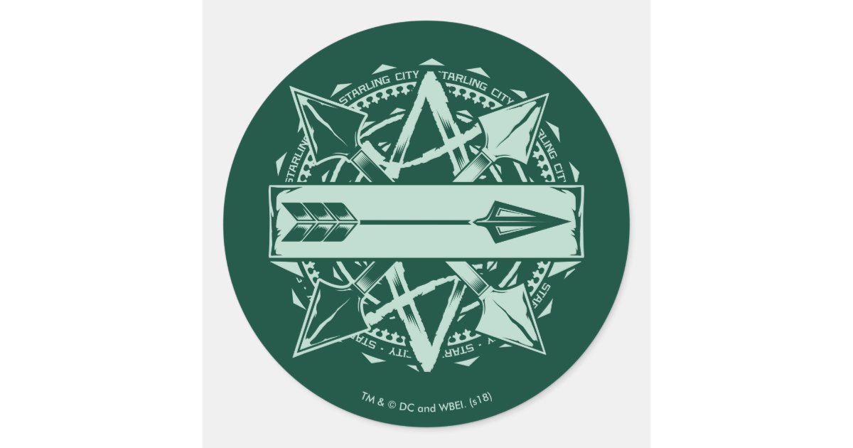 Arrow | Starling City Arrow Badge Classic Round Sticker | Zazzle